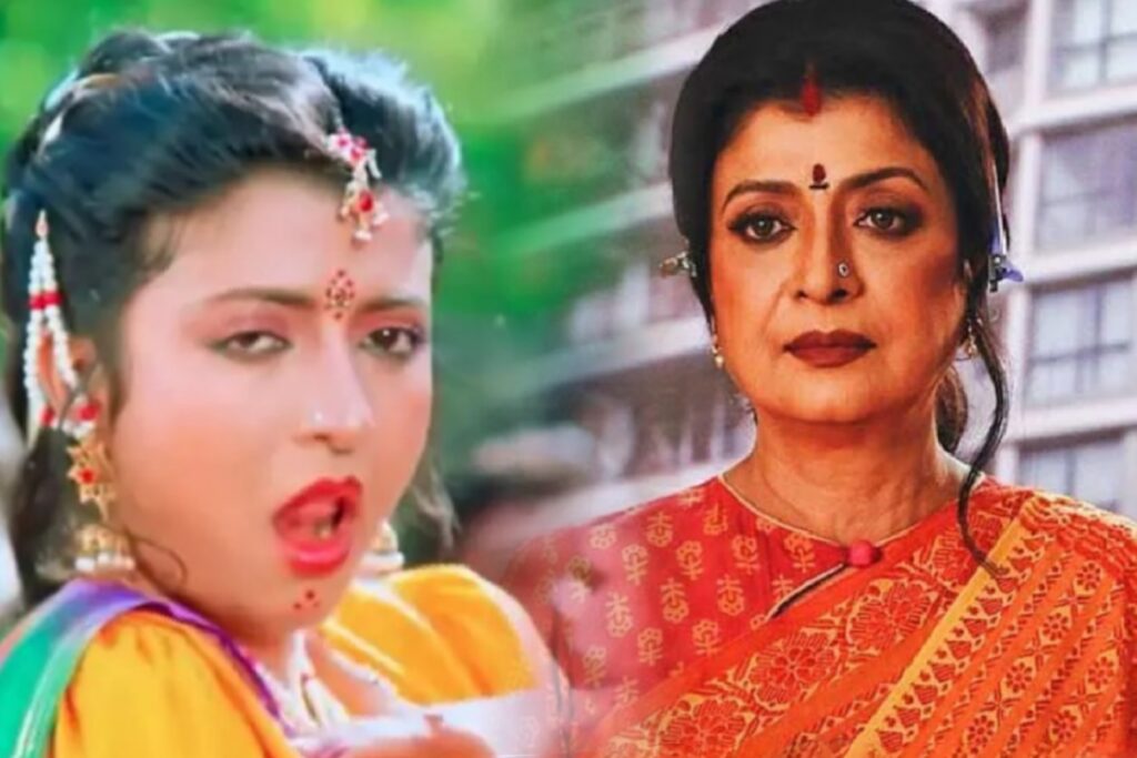 Debashree Roy: বয়স ৬০ পেরিয়ে গেছে, পুজোতে লাল লিপস্টিক, কালো ট্যাঙ্ক ...